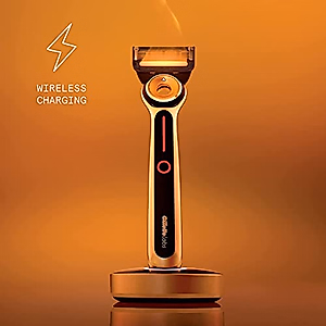 Gillette Heated Razor for Men, Starter Shave Kit by GilletteLabs, 1 Handle, 2 Razor Blade Refills, 1 Charging Dock