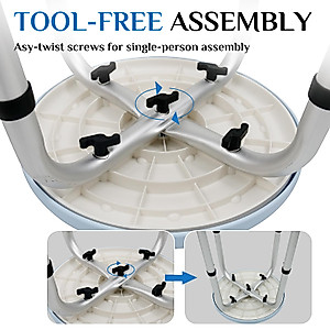 Massage Products Swivel Shower Stool 300 Lbs, 360 Degree Rotating Shower Chair for Inside Shower, Non-Slip Shower Bench Bathtub Seat (Shower Stool with pad)