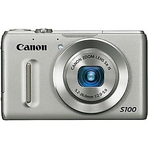 Canon PowerShot S100 12.1 MP Digital Camera with 5x Wide Angle Optical Image Stabilized Zoom (Silver)