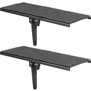 WALI TV Top Shelf 2 Packs, Monitor Shelf Mount Metal 12 x 5 Inch Flat Panel for Streaming Devices, Media Boxes, Speakers and Home Decor (TSH001-2), Black