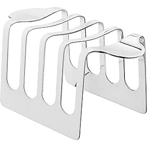 CLWXHS Mini Toast Holder Bread Rack 4 Slice Holes Stainless Steel 5-inch