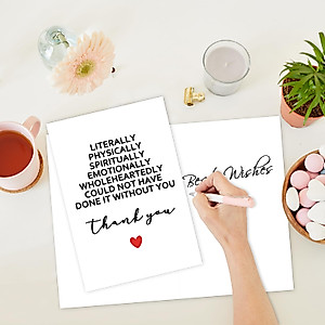 Funny Thank You Card for Men Women, Unique Thank You Gifts for Teacher Boss Mentor Coworkers, Friendship Thank You Card for Friends, Literally Could Not Have Done it Without You