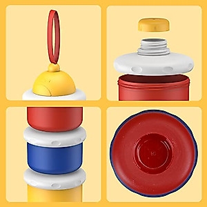PandaEar Baby Formula Dispensers on The go for Travel| Stackable Portable Baby Formula Storage Container| Travel Formula Holder for Diaper Bag| Baby Powder Dispenser, 3 Layers 2 Pack
