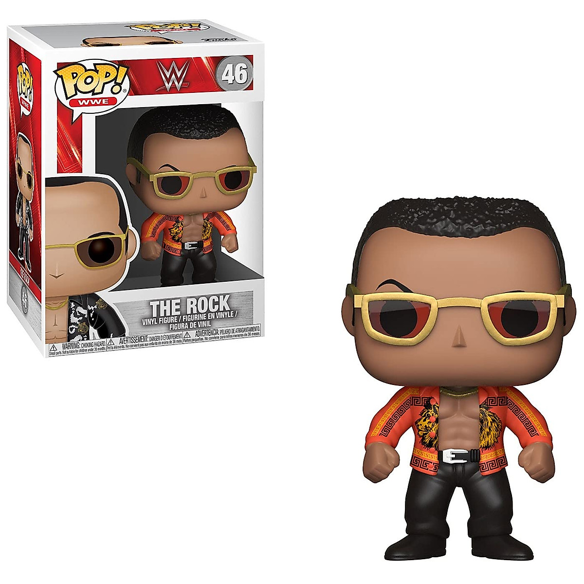 Funko POP! WWE: - The Rock Old School (Styles May Vary) Collectible Toy