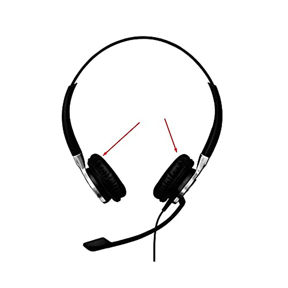 SC630 Spare Ear Pads by AvimaBasics | Premium Replacement Leatherette Earpads Covers Compatible with Sennheiser SC 630 | SC 632 | SC 635 | SC 660 ML | SC 665 USB (507257) Business Headsets (1 Pair)