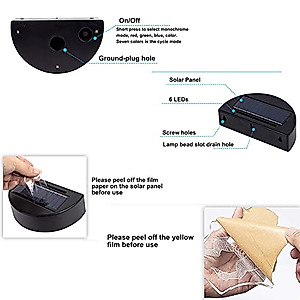 AVEKI Solar Garden Lights LED Landscape Light with 3D Dinosaur Pattern Colors Changing Night Light Auto On/Off Lawn Lights for Garden Yard Sidewalk Driveway Walkway