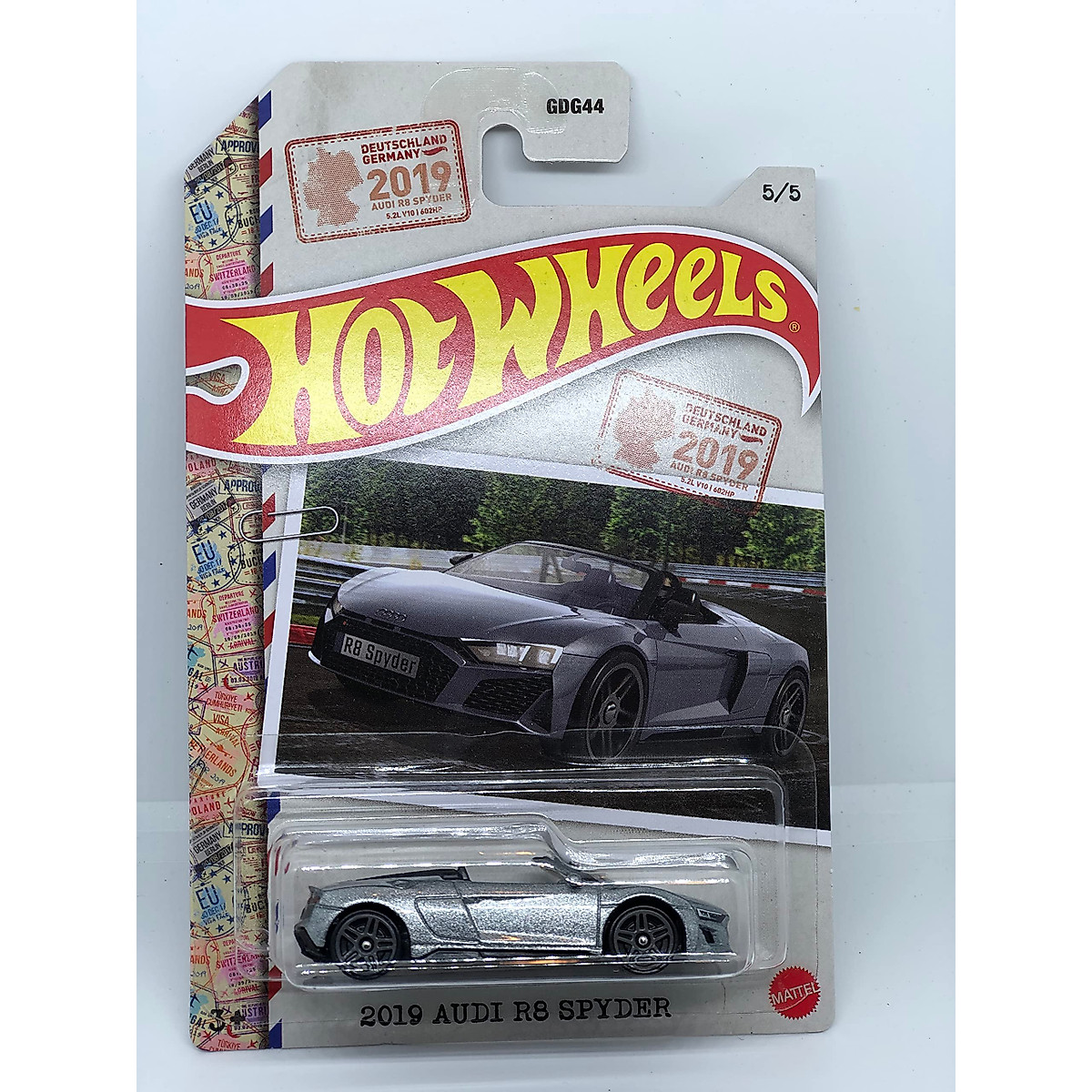 Hot Wheels 2022-2019 Audi R8 Spyder - Silver - World Class Racers 5/5