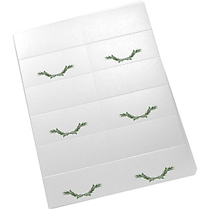 Wreath and Greens Garland Swag Printable Place Cards, Set of 60 (10 Sheets), Laser & Inkjet Printers - Wedding, Party, Dinner, and Special Events - Made in the USA