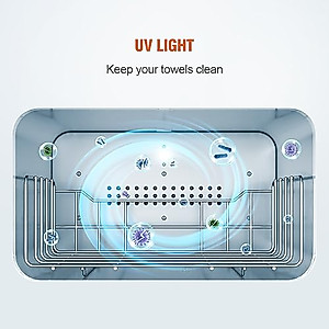 Hot Towel Warmer, Spa Towel Cabinet 8L Professional Mini Towel Heater, Towel Warmer for Facials SPA Barbershop Esthetician (Black)