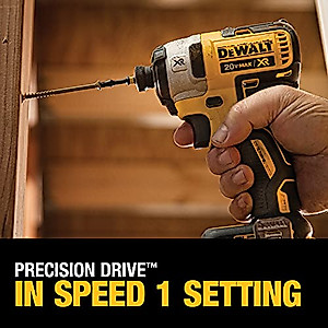 DEWALT 20V MAX* XR Impact Driver Kit, Brushless, 3-Speed, 1/4-Inch, 4.0-Ah (DCF887M2)