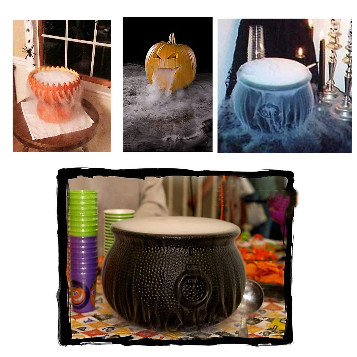 Halloween Lights Mist Maker,Halloween Machine Ultrasonic Mist Water Pond 12 LED Red Yellow and Blue Light Flashes for Halloween Party Decorations and Rockery Fishtank Vase Birdbath Deco