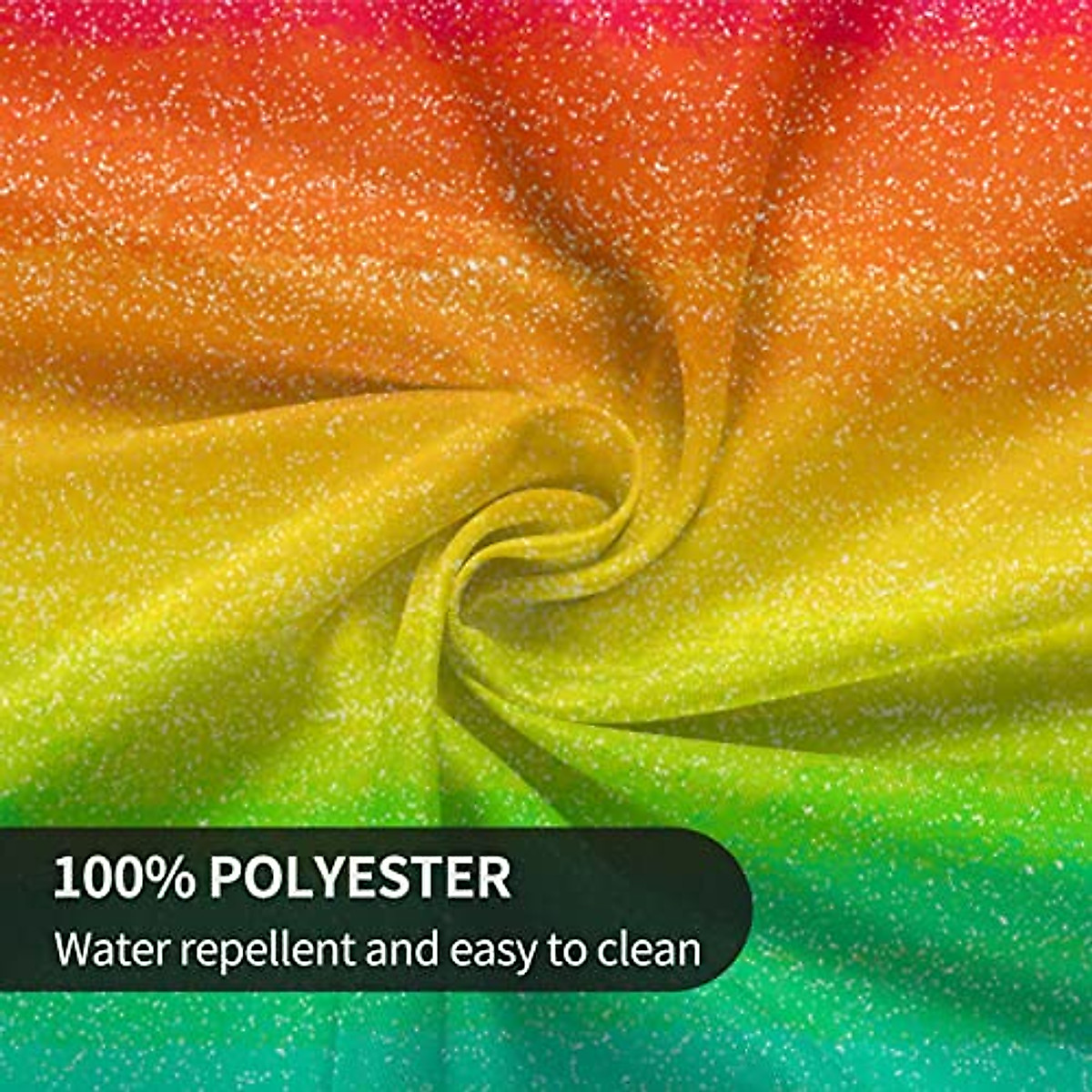 Vodbne Rainbow Round Tablecloth 60 Inch for Indoor and Outdoor, Waterproof Table Cloth Cover Decorative for Kitchen Dining Table, Parties and ​Camping