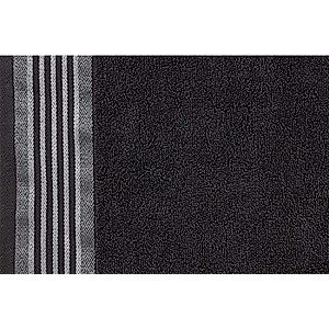 CASA COPENHAGEN, Designed in Denmark, 550 GSM, 12x12 Inches, Washcloths Towels, Set of 24 Towels, Super Soft and Absorbent, Egyptian Cotton Towels for Bathroom & Kitchen - Silver Grey and Dark Grey