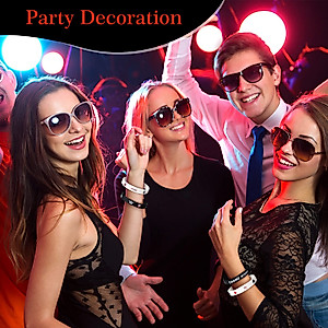 36 Pieces Casino Night Theme Silicone Wristbands Casino Patterns Wristbands Black and White Poker Party Decoration Favors for Adults Birthday Party Casino Night Party