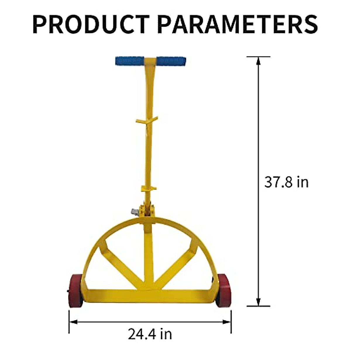 Kweetle Upgraded 55 Gallon Drum Dolly Barrel Wheels Barrel Dolly for 55 Gallon Drum Cart Round Dolly Steel Low Profile 1200lbs Heavy Duty Steel Frame Drum Cart for Workshops, Factories, Warehouses