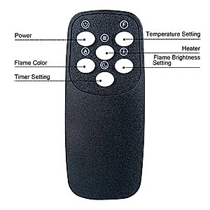 Replacement Remote Control for Oneinmil H20011 IF-1340TCL IF-1350TCL IF-1330TCL 3D Electric Fireplace Insert Heater