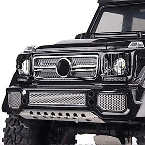 Camisin 1 Pair Metal Headlight Lampshade Grille Cover for TRX4 G500 TRX6 G63 1/10 RC Crawler Car Parts Accessories
