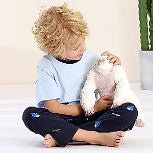 RECUR Gorilla King Kong Toys 11.8" [Largest Size] Albino Gorilla Toys Action Figure Rampage Gorilla Animal Figurine Hand-Painted Wild Ape Figure Gift for Collectors Girls Boys Age 3+