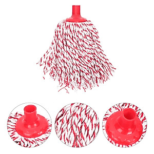 Zerodeko Wet Mop Replacement Heads Clean Mop Head Household Mop Head Mop Scrubbing Pad Fregonas De Limpieza para Pisos Floor Mop Heads Pen Mandrel Rope Mop Head Cloth Sponge Lip Gloss