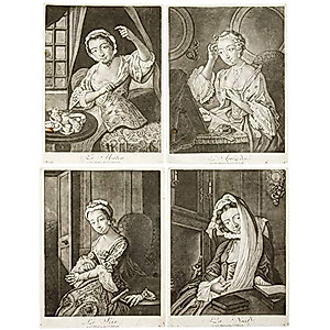 [The Four Stages of the Day.]:"Le Matin.""L'Apres-dinee.""Le Noir.""La Nuit."