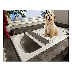 GRRICEPL Shutter Bathtub Insulation Cover Bathtub Tray, 6mm Thick PVC Bathtub Tray for Most Bathtubs Waterproof Storage Stand Bathtub Tray, (Color : White, Size : 181x75cm/71 x30)