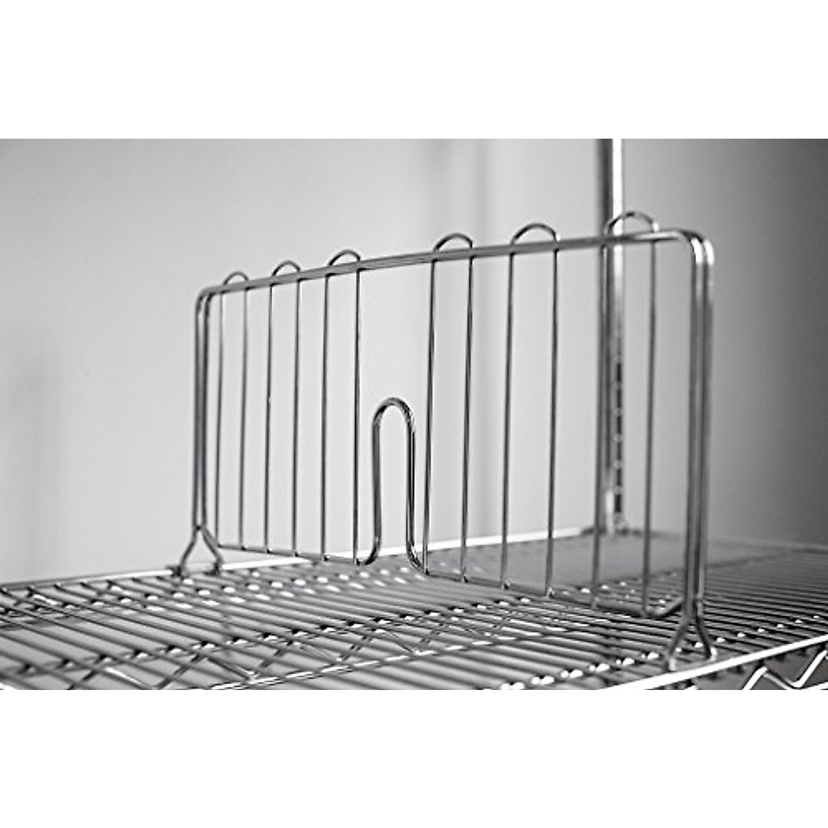 Omega 21" Wide Chrome Wire Shelf Divider