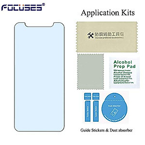 Focuses iPhone 11 Pro Screen Protector, iPhone Xs/X Screen Protector, Anti blue light Tempered Glass Film for Apple iPhone Xs/X & iPhone 11 Pro,3-Pack
