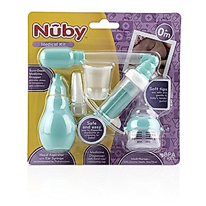 Nuby Small 6-Piece Medical Kit for Healthy Baby, Infant, Child, Nursery Care, Colors May Vary