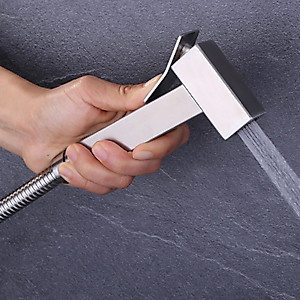 JIYTG Bidet Attachment for Toilet Handheld Toilet Bidet Sprayer Wall Mount Toilet Spray Gun Set with Hose Brass Cold Water Tap Hand Shower for Toilet Use