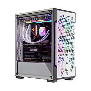 Velztorm White Ferrux Custom Built Gaming Desktop Liquid-Cooled (AMD Ryzen 9-5900X 12-Core, GeForce RTX 3070 8GB, 16GB DDR4, 1TB PCIe SSD, 240mm AIO, RGB Fans, 750W PSU, Win 10 Home)