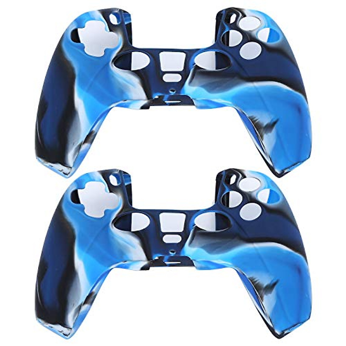 Gamepad Protective Cover Comfortable Anti Extrusion Dust Proof Sweat Proof Game Controller Skin ,for Gamepad(Camouflage blue)