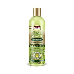 African Pride Olive Miracle 2-in-1 Shampoo and Conditioner, 12 fl oz (355 ml)