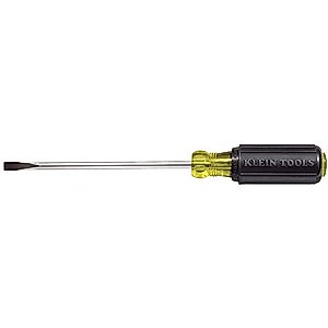 Klein Tools 605-6 1/4-Inch Cabinet Tip Screwdriver, Heavy Duty, 6-Inch