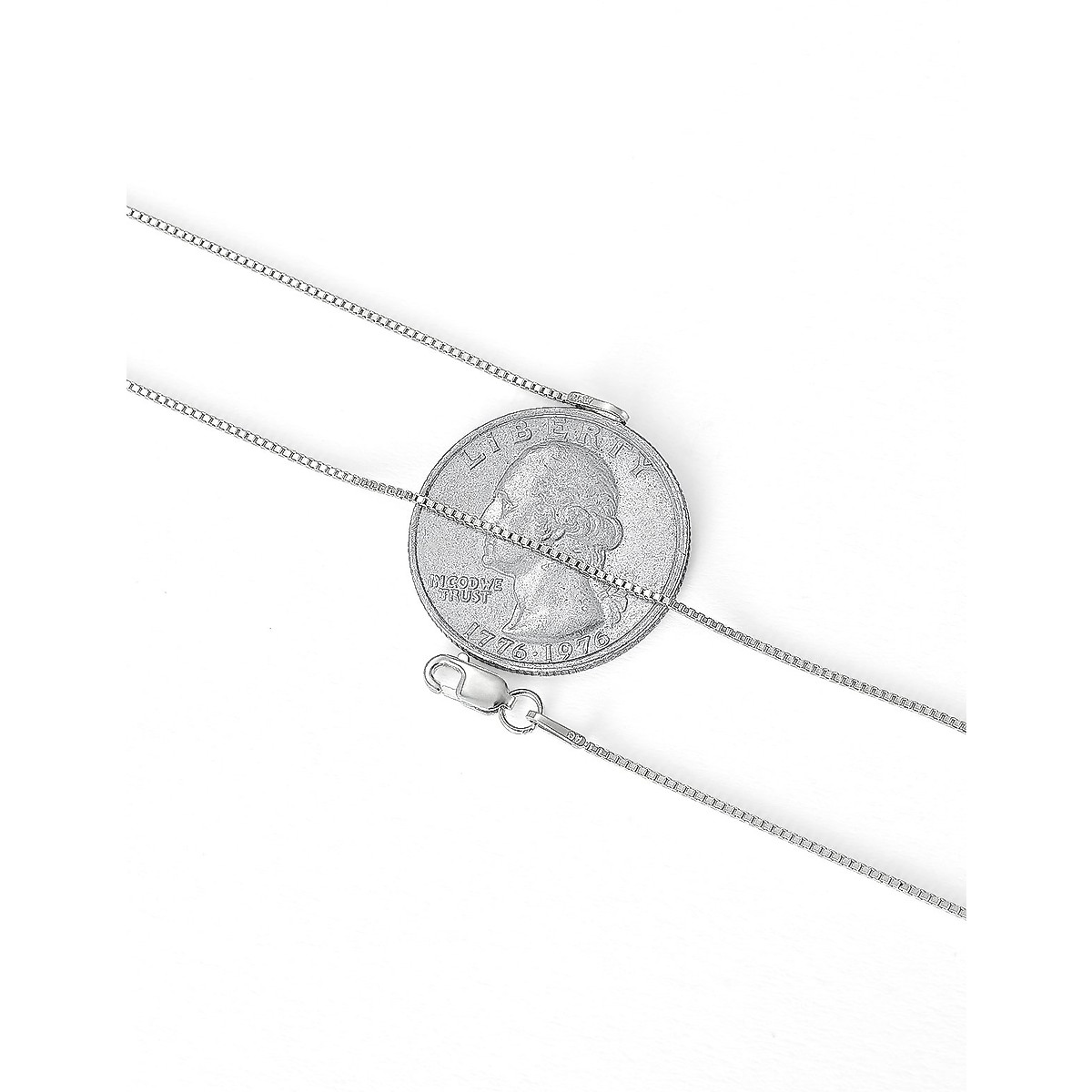 ASHINE Silver Chain Necklace for Women Sterling Silver Necklace Extender (1mm Box Chain Lobster Clasp 20 Inches)