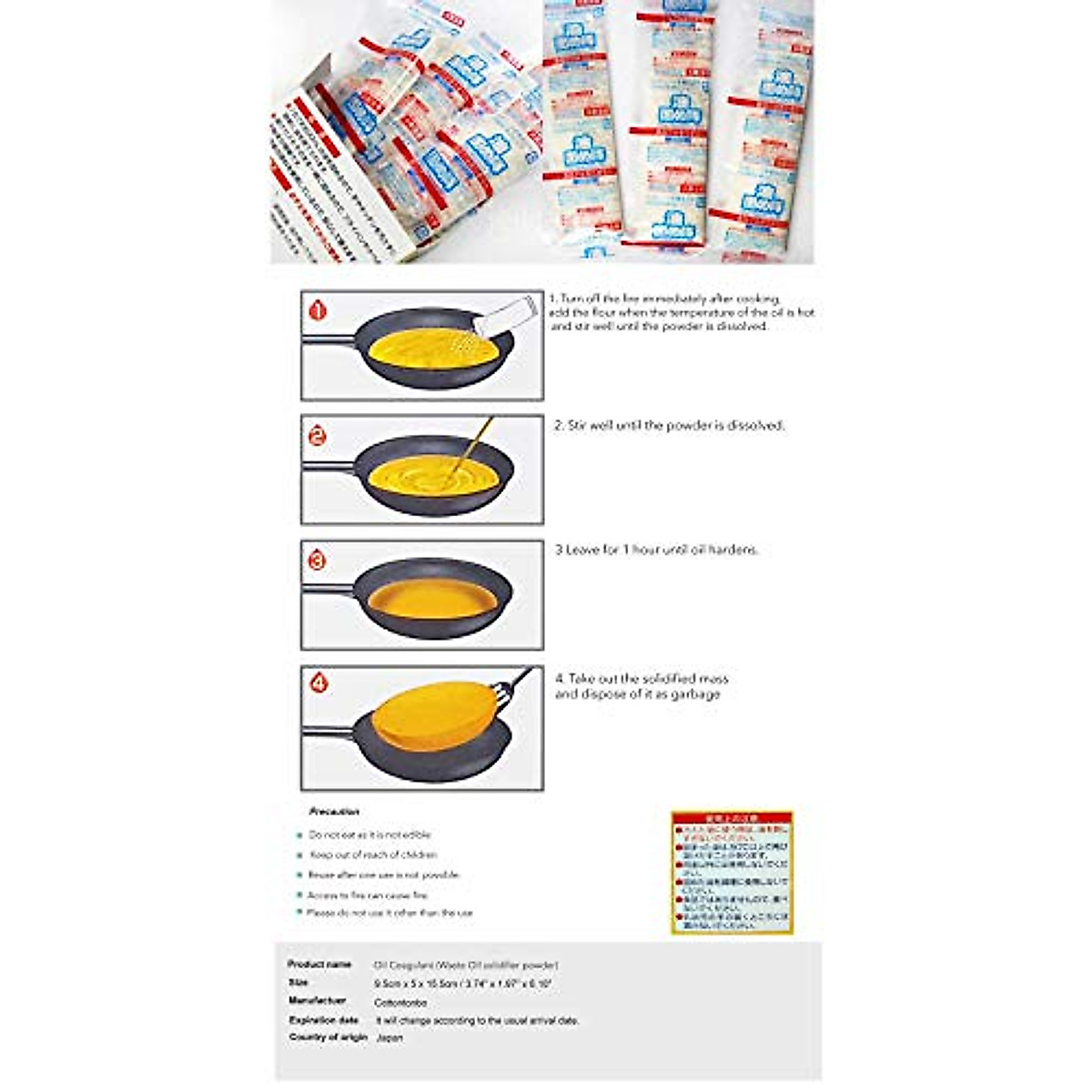 Waste Cooking Oil Powder (pack of 6)