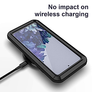 LOVE MEI Military Rugged Case For Samsung Galaxy S20 FE 5G, with Tempered Glass Screen Protector, Shockproof Dustproof Scratch Proof Hybrid Metal and Silicone Gel Heavy Duty Full Body Cover for S20 FE