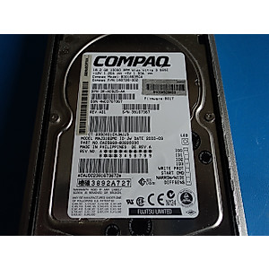 Compaq 18.2GB 10K U3 SCSI HDD, BD018635C4, 180726-002, MAJ3182MC, CA05668-B33600DL, 152190-001 W/Tray