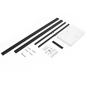 NearMoon Standing Towel Rack, Freestanding 2-Tier Towel Holder with Marble Base for Bathroom, Pool, SUS304 Stainless Steel (Matte Black)