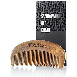 ZilberHaar Beard Comb – 100% Sandalwood – Essential Beard Care Accessory for Men – Hand Made