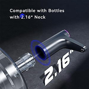 【Upgraded】 Morsatie Water Dispenser for 5 Gallon Bottle, 2-Motor Faster Pumping Water Pump for Universal Bottle with USB Charging, Portable Water Jug Dispenser for Home Countertop Bedside Camping