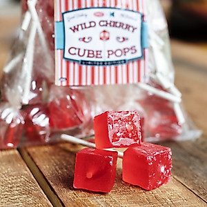 Hard Candy Cube Lollipop Suckers: Individually Wrapped Flavored Sucker Pack by Espeez - Old Fashioned Square Party Pops in Bulk - Watermelon, 24 Count