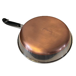 12" Revere Ware Copper Clad Frying Pan with Lid