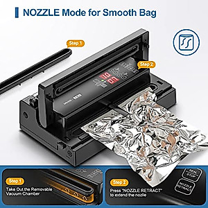 MAGIC SEAL MS300 Precision Vacuum Sealer Machine, Double Pump Commercial Food Sealer with Built-in Auto Cooling System, Compatible with Mylar, Smooth and Embossed Bags, Extra Wide Seal Bar