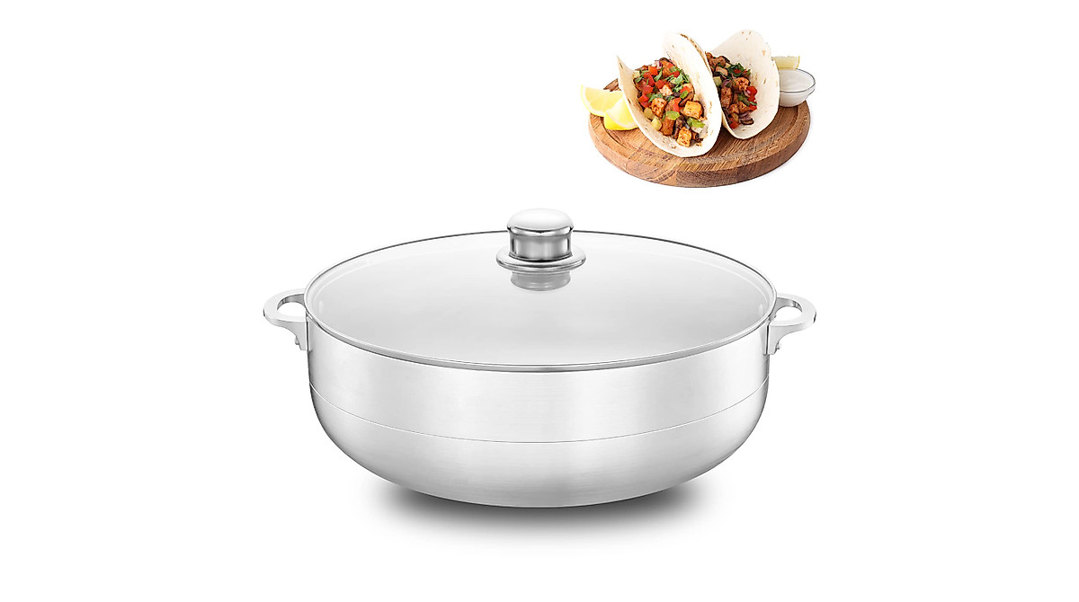 Alpine Cuisine 13-Quart Aluminum Caldero Stock Pot | Durable & Nonstick