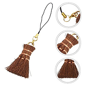 LABRIMP Small Broom Pendant Hard Brown Silk Hand Made