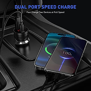 NEXPOW 38W USB C Car Charger, Fast USB Car Charger Adapter PD 20W or QC3.0 Compatible with NEXPOW Jump Starter