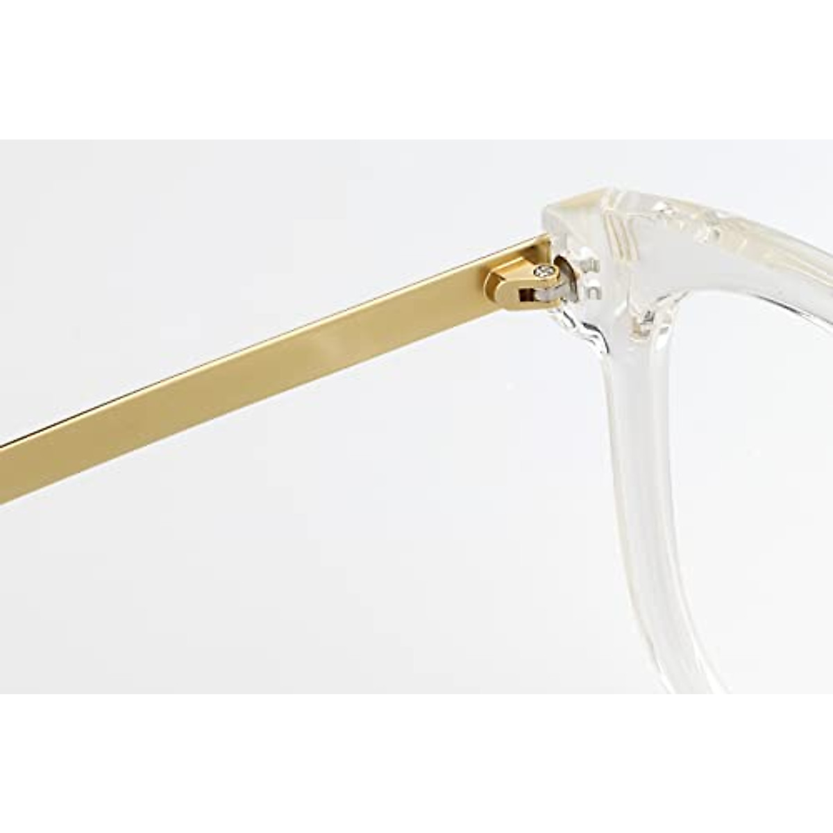 ZENNI Blue Light Blocking Glasses for Women Clear Square Frame Relieve Digital Screen Eye Strain Mixed Materials Light Eyewear