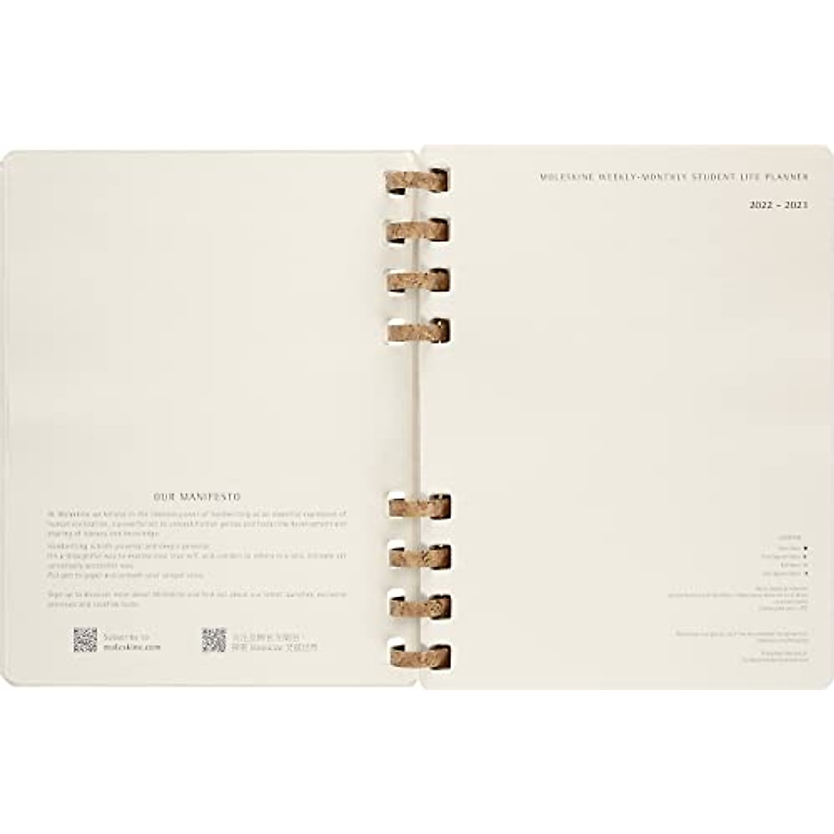 Moleskine Spiral 12 Month 2023 Academic Year Planner, Hard Cover, XL (7.5" x 9.75"), Oyster