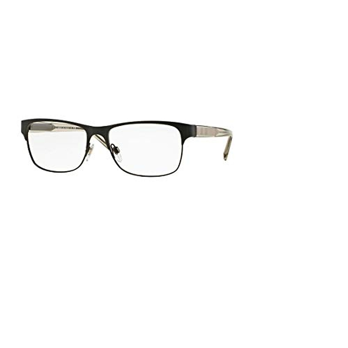 Burberry BE 1289 1007 Black Metal Rectangle Eyeglasses 55mm