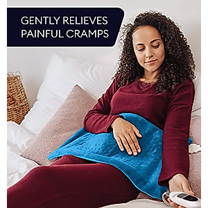 GENIANI XL Heating Pad for Back Pain & Menstrual Pain Relief, FSA HSA Eligible, Auto Shut Off, Machine Washable, Moist Heat Pad for Neck and Shoulder, Heat Patch for Cramps Relief, Aqua Blue 12'‘×24’’